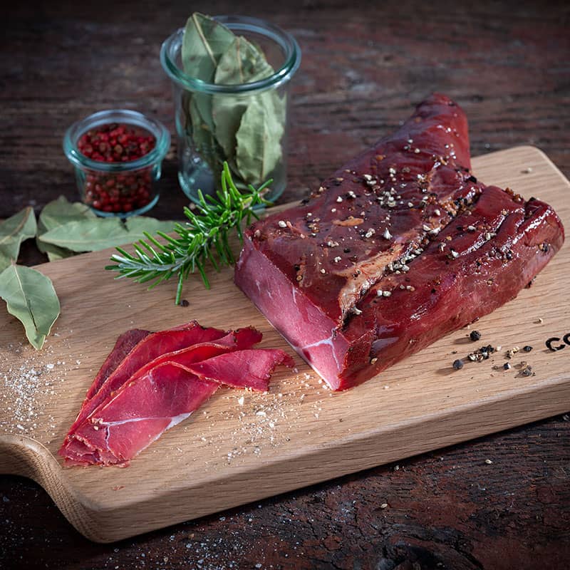 Rotwildschinken | zart und mager | Schinken vom Rotwild online kaufen ...